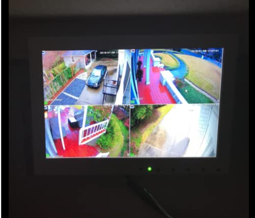 Kenuco White 10.1" LED Monitor with HDMI/VGA/Composite/RCA Input