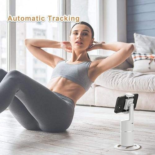 BoxWave Stand and Mount Compatible with Google Pixel 6a (Stand and Mount by BoxWave) - PivotTrack360 Selfie Stand, Facial Tracking Pivot Stand Mount for Google Pixel 6a - Winter White