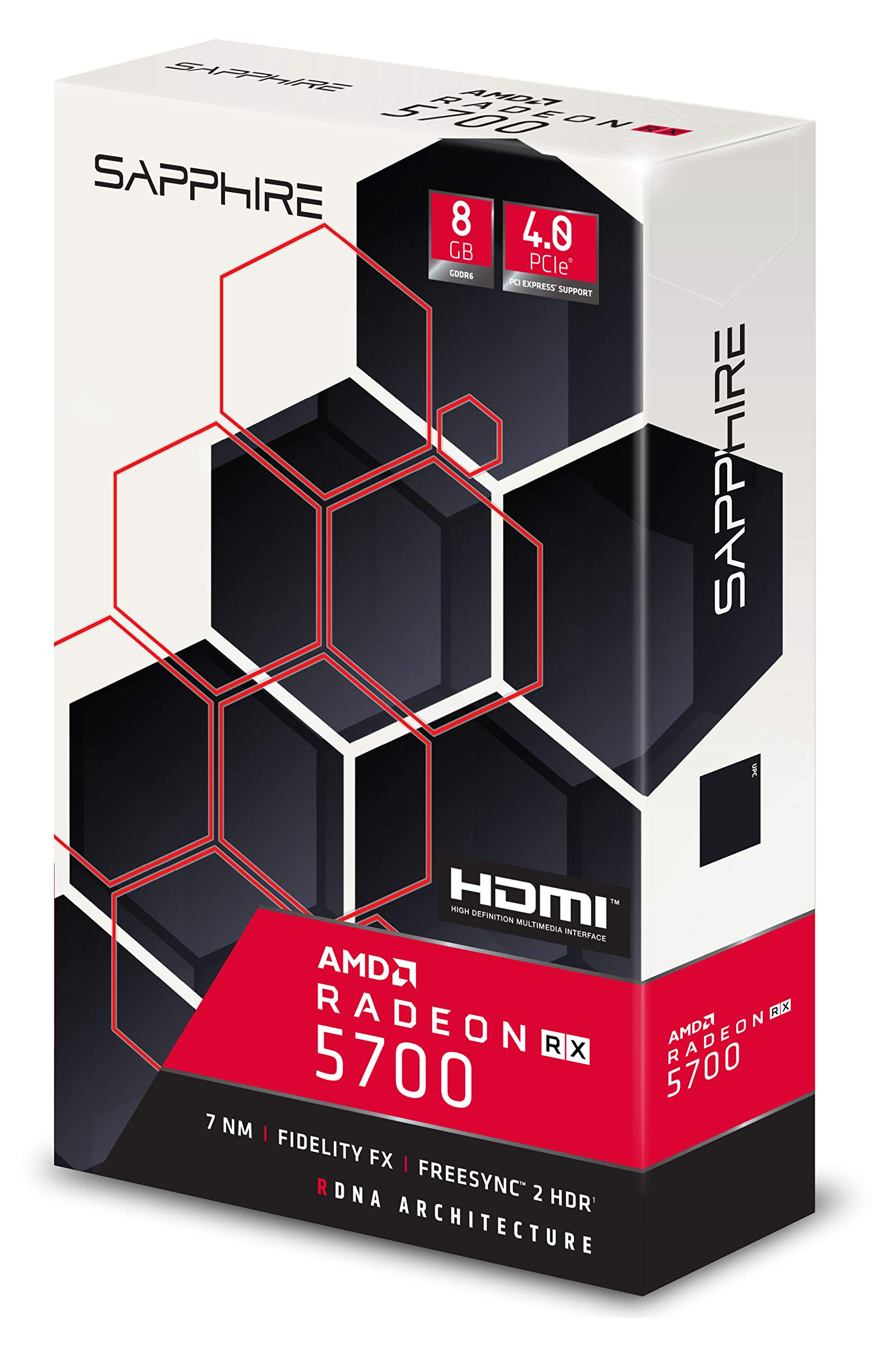 Sapphire Radeon Rx 5700 8GB GDDR6 HDMI/Triple DP (UEFI) PCI-E Graphics Card