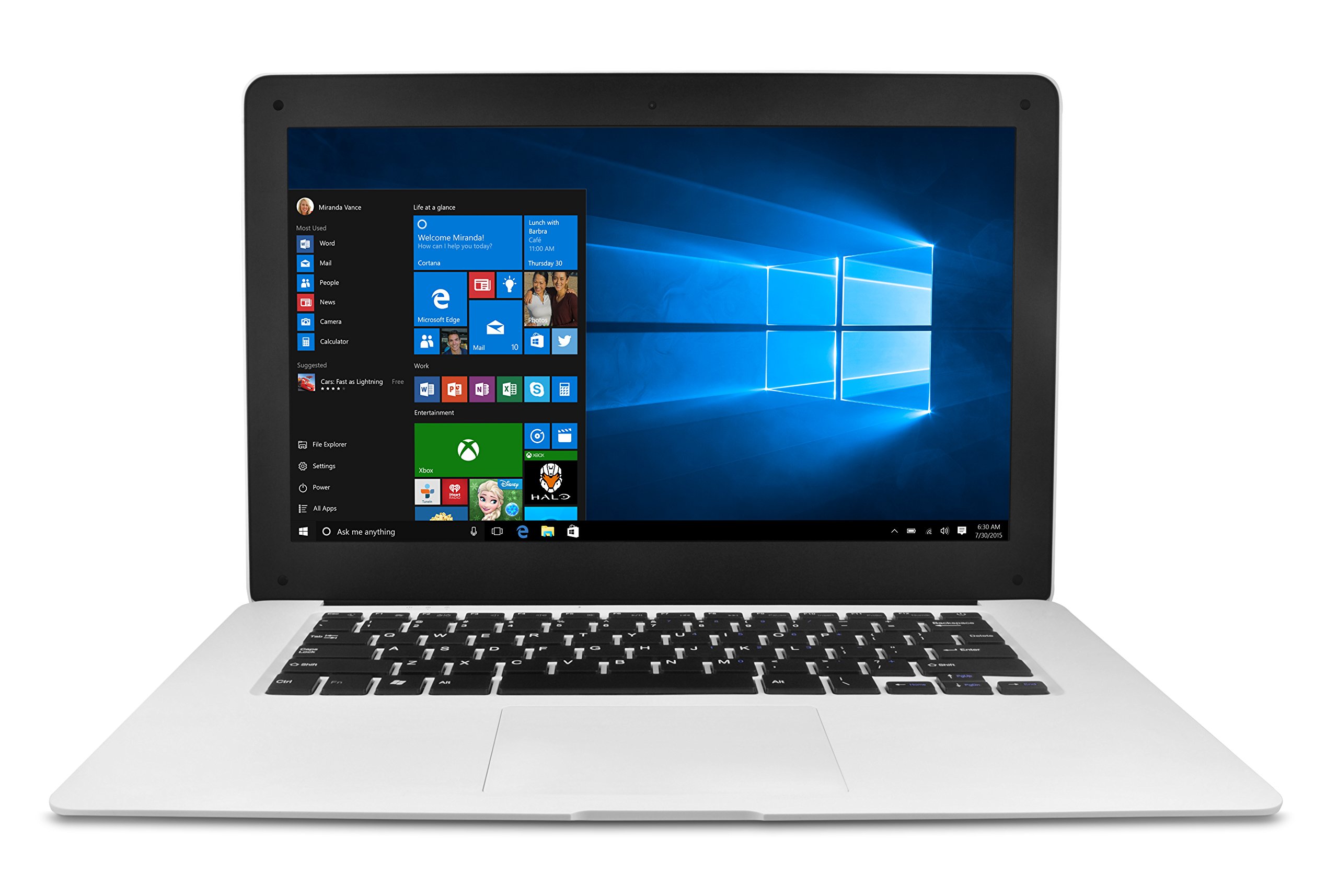 Ematic EWT144WH 14.1" HD Quad-Core 32GB Laptop with Windows 10