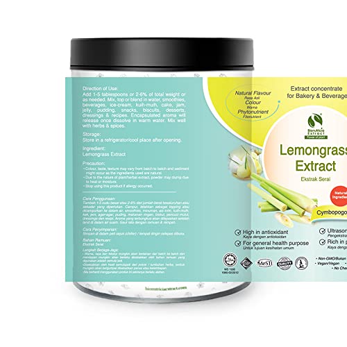5X Bionutricia Lemongrass Extract Powder - Refreshing & Calming, Anti-Inflammation