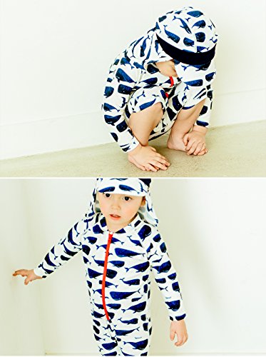 YOBAAF Baby Swimsuit/Long Sleeve Rash Guard UPF 50+ (12-24M, Whale)