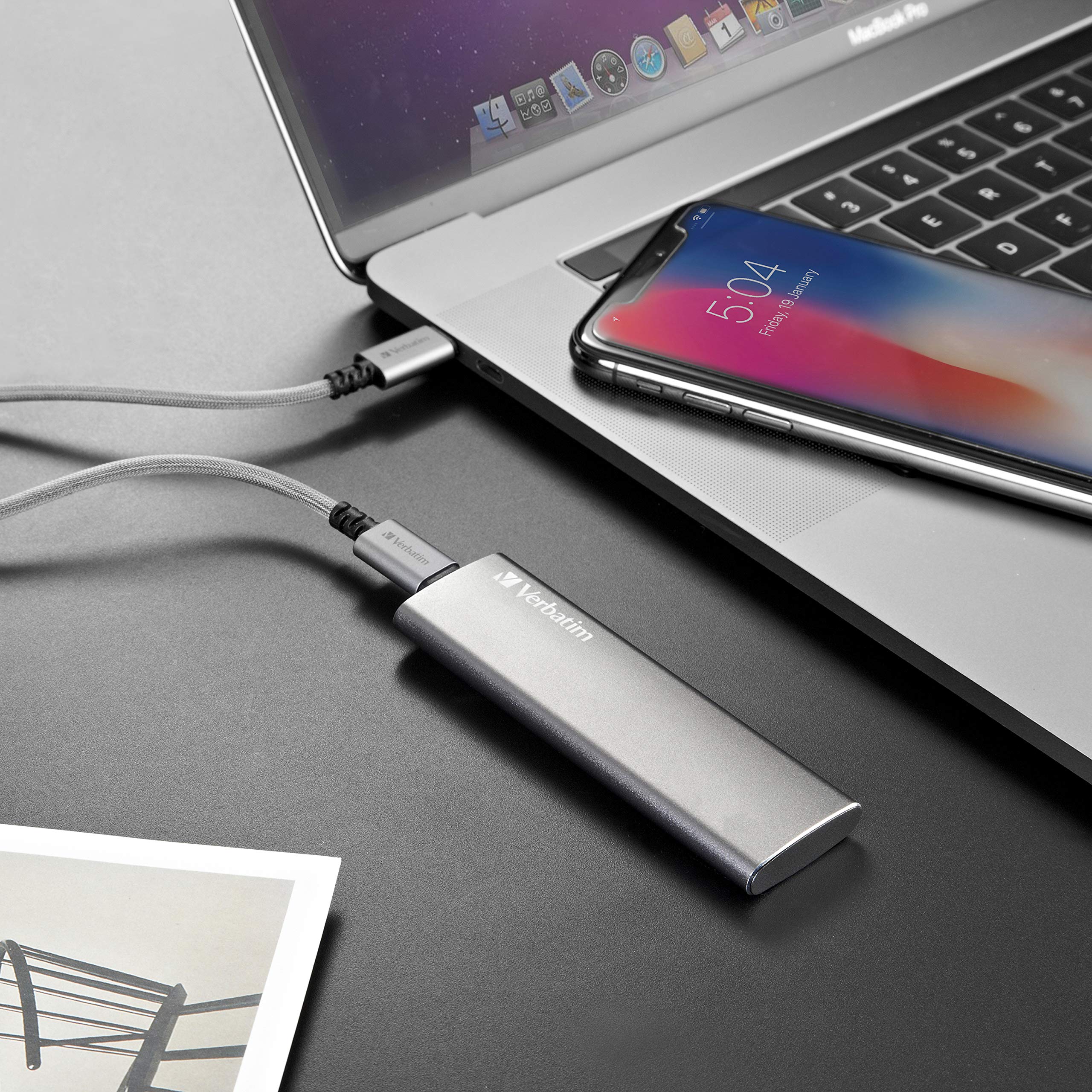 Verbatim 120GB Vx500 External SSD, USB 3.1 Gen 2 - Graphite (47441)