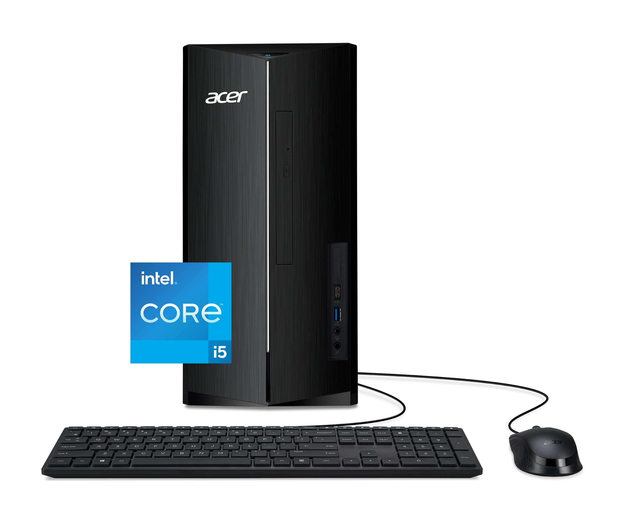 Acer 2022 Newest Aspire Desktop PC, 12th Gen Intel Core i5-12400 6-Core Processor, 32GB RAM, 1TB SSD, 2TB HDD, Wi-Fi 6, Bluetooth 5.2, Keyboard and Mouse Combo, Windows 11 Home, Bundle with JAWFOAL