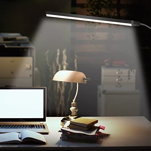Aedcbaide Desk Lamp for Home Office 108PCS LED Desk Lamp 40CM Head Flexible Gooseneck Desk Light, Eye-Caring Touch Control, 3 Color Modes Stepless Dimmable Brightness Clamp Lamp for Reading Study