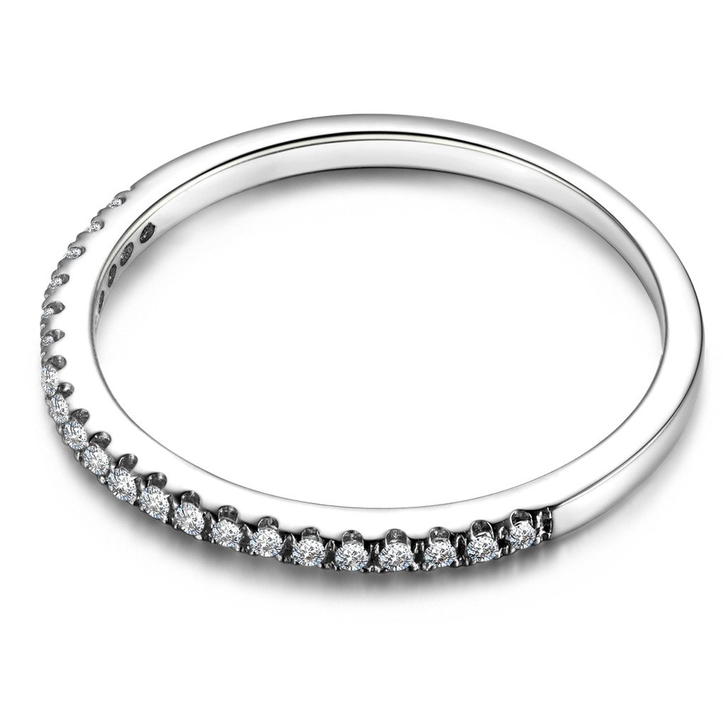 3pcs 14k White Gold Promise Band Set,Natural Blue Sapphire Diamond Art Deco Antique Bridal Rings Sets