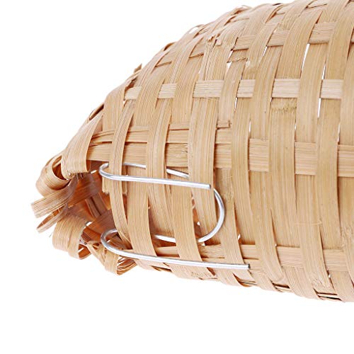 Youngy Natural Bamboo Bird House Hand Made Finch Hideout Cage Toy Outdoor Hut Shelter