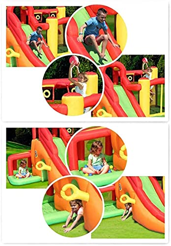 Inflatable Castle for Children,/Indoor and Outdoor Large-Scale Park Trampoline/Slide Rock Climbing/Small Household Playground/Safe and Non-Toxic/Easy to Clean