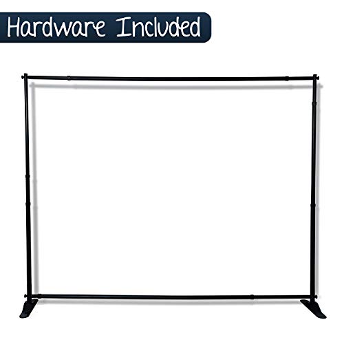 BannerBuzz Custom Step and Repeat Banner, Graphic with Hardware, 11 oz. PVC Flex, 720 DPI Eco-Solvent Printing, for Events and Parties, Photography Background (8'W x 10'H)