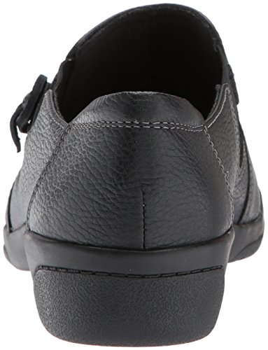 Clarks Women's Cheyn Madi Loafer, Black Tumbled Leather, 10 W US