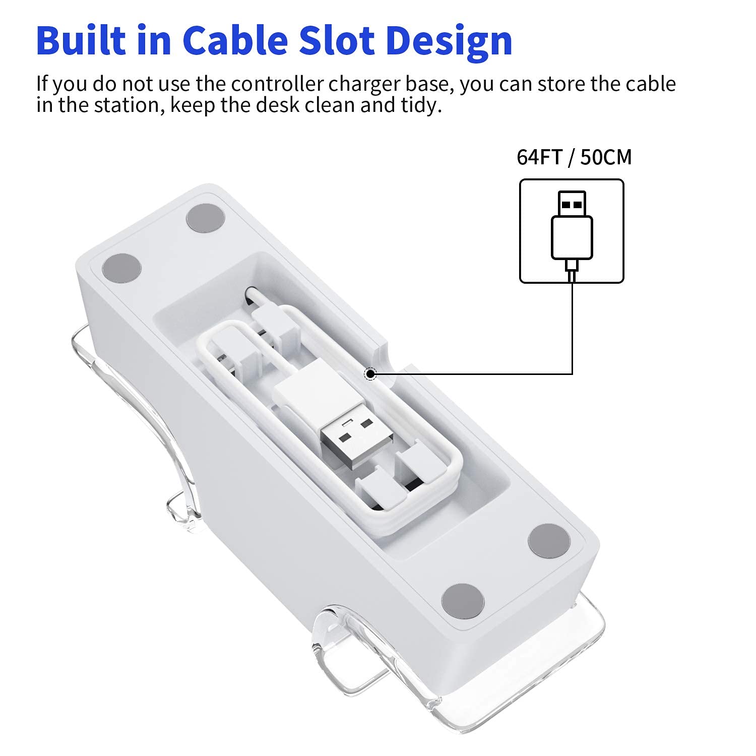 Ackmioxy PS5 Controller Charger PS5 Charging Station with LED Indicator & Built-in Cable Slot & Safety Chip Protection, Dual USB Type C Fast Charging Dock for PS5 DualSense Controller