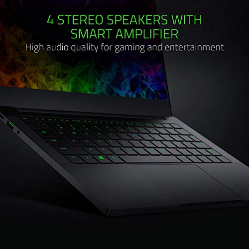 Razer Blade Stealth 13 Ultrabook Laptop: Intel Core i7-8565U 4-Core, NVIDIA GeForce MX150, 13.3" FHD 1080p, 16GB RAM, 256GB SSD, CNC Aluminum, Chroma RGB Lighting, Thunderbolt 3, Black