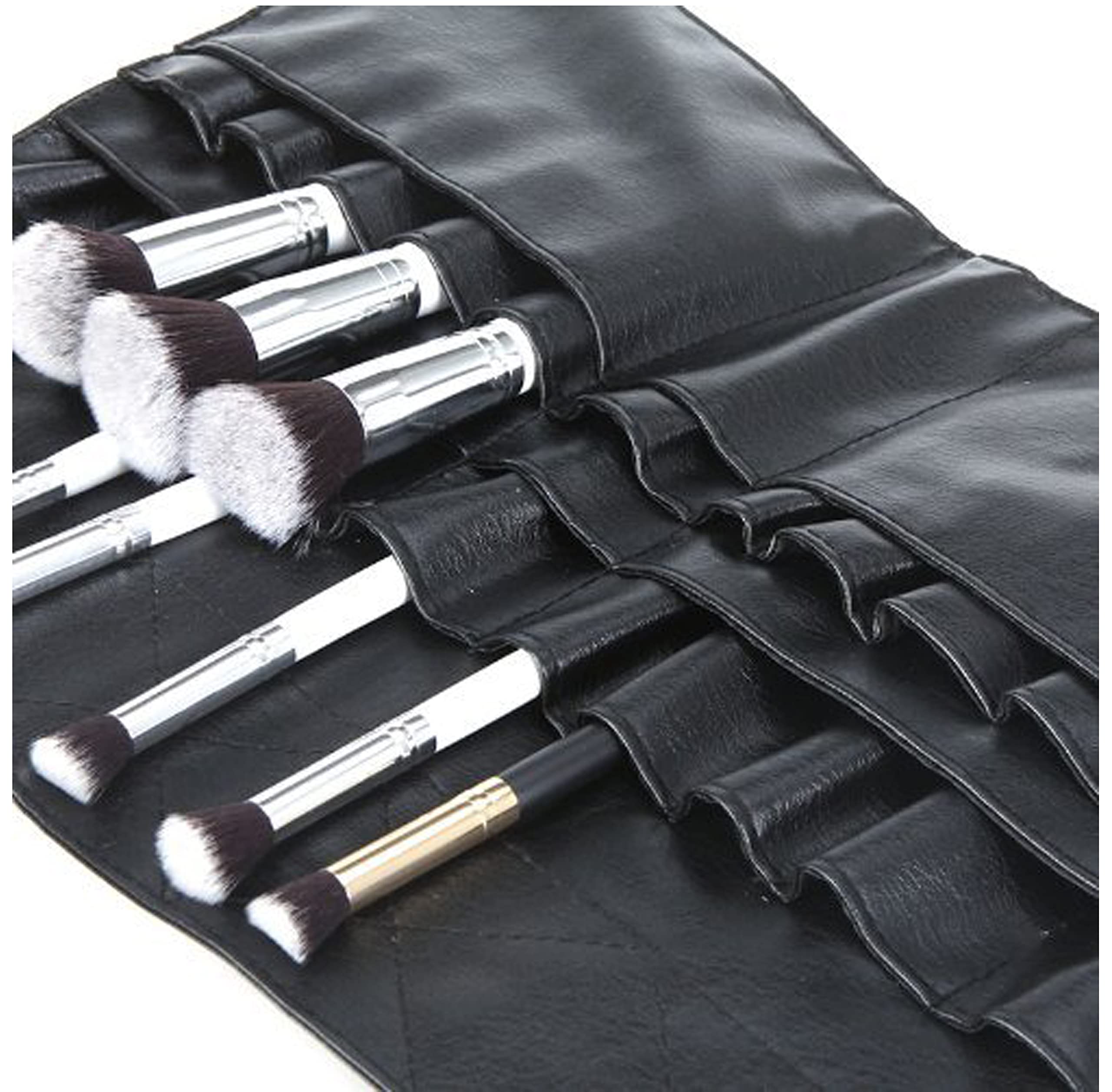 COMICFS Makeup Brush Bag A1 Professional Cosmetic Holder 28 Pockets Organizer Apron with Artist Belt Strap/Belt Light Weight