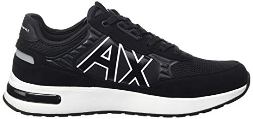 A|X Armani Exchange Men's Colorblock Fashion Sneakers, Black, 9