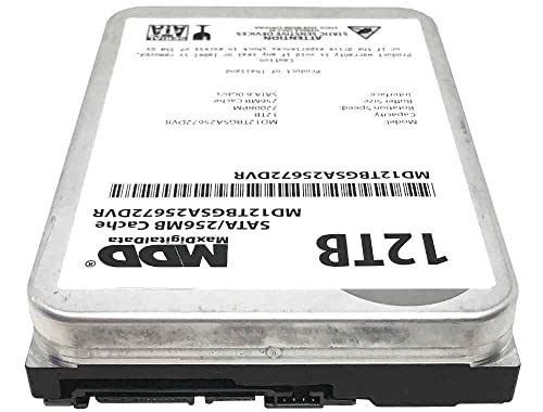 MDD 12TB 7200 RPM 256MB Cache SATA 6.0Gb/s 3.5inch Internal Hard Drive for Surveillance Storage (MD12TGSA25672DVR) - 3 Years Warranty