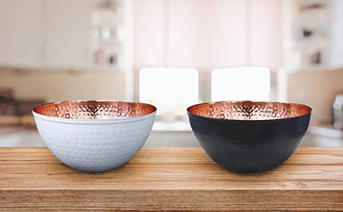 Alchemade Hammered Copper Bowl - Black Copper Bowl To Add To Your Copper Kitchenware Or Use as Farmhouse Copper Home Decor - Great for Everyday Kitchen Use