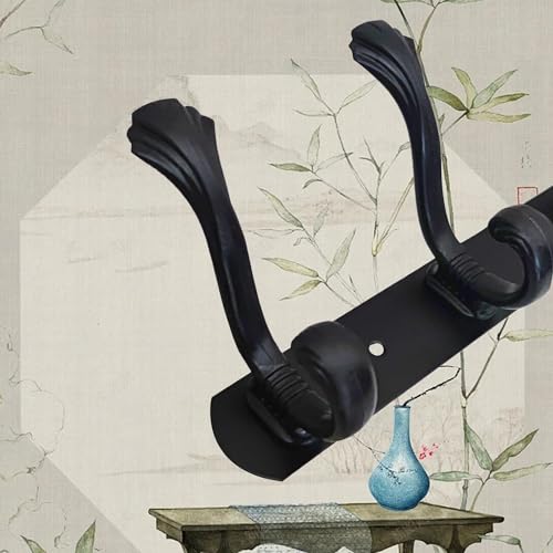 AOLZUNK Wall Mount Coat Rack, Stainless Steel Rack with 4 Hooks for Hanging Coats Towels Keys for Kitchen, Bathroom,