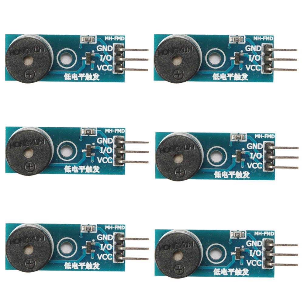 Ximimark 6Pcs Active Buzzer Alarm Module Sensor Beep for arduino Smart car