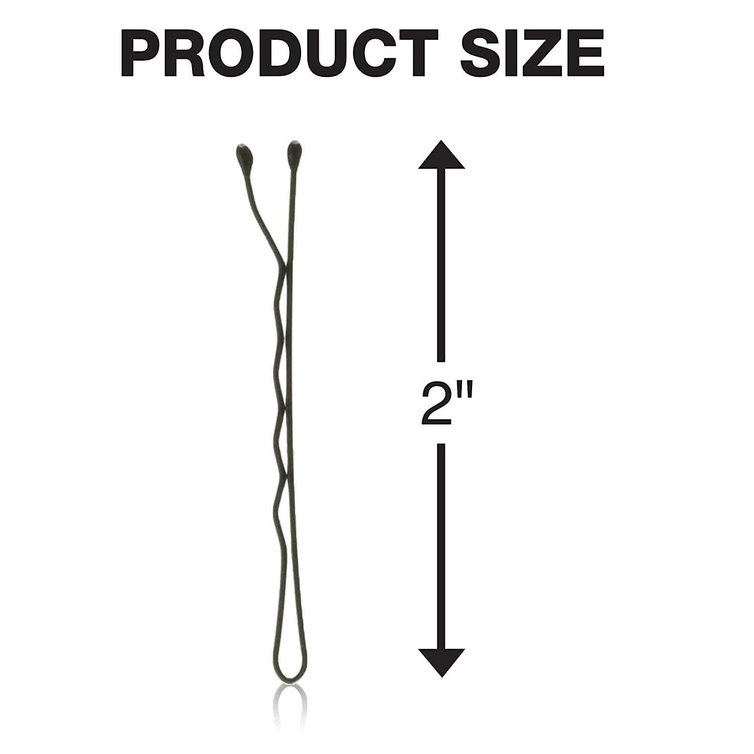 Conair Bobby Hair Pins, Black Bobby Pins in Storage Tub, 500 Pack