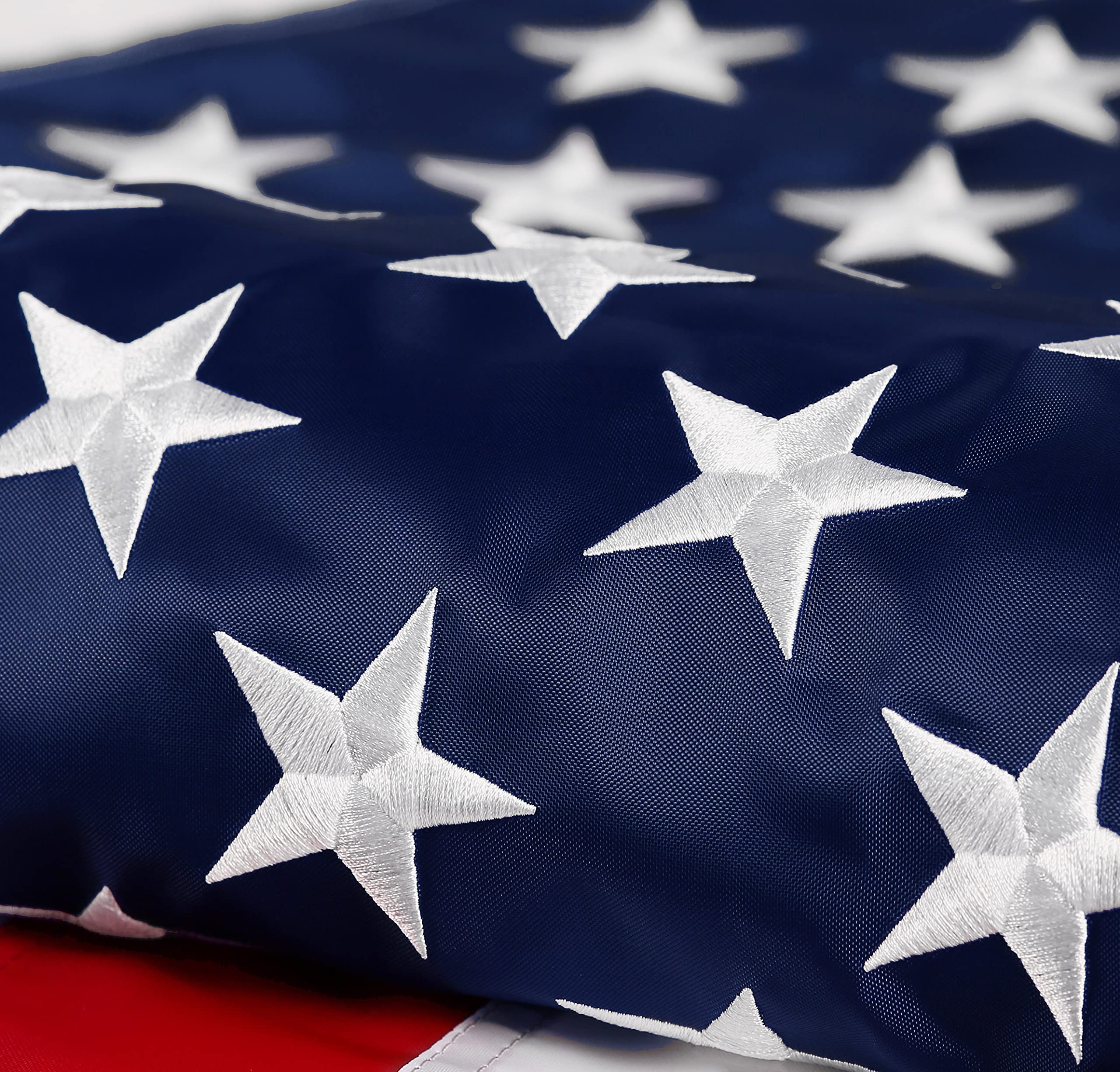 American Flag 3x5 ft Pole Sleeve Style: Longest Lasting US Sleeved Flag Made from Nylon, Embroidered Stars, Sewn Stripes, UV Protection Perfect for Outdoors! USA Flag