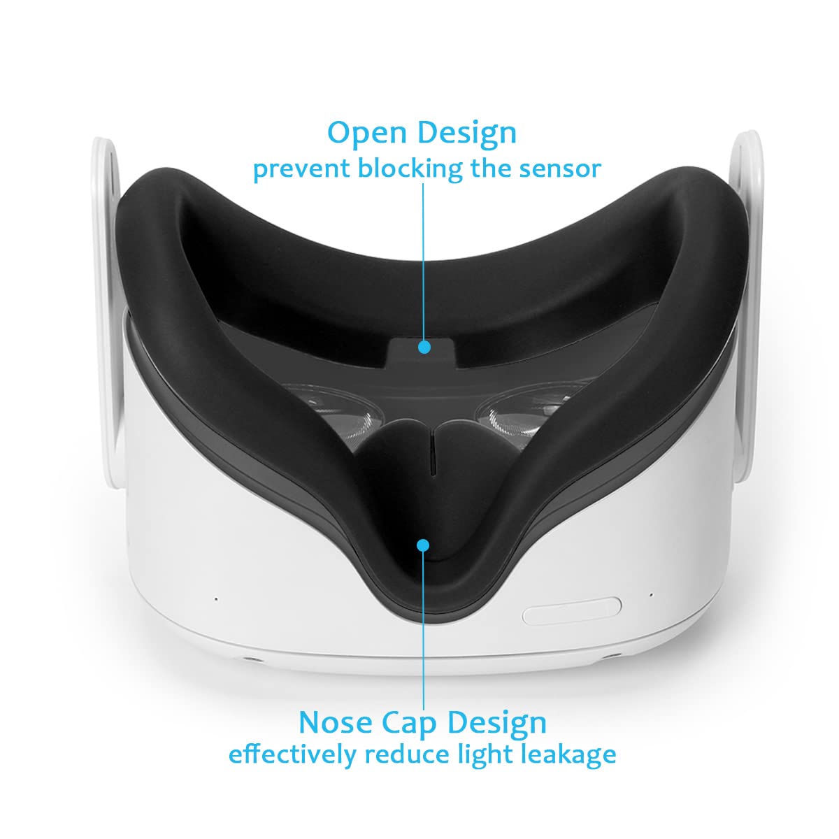6 in 1 VR Headset and Controller Accessories Combo Set for Quest 2, VR Shell Protector Cover+Silicone Face Cover+Lens Protector Cover+Controller Protector Cover+Thumb Button Cap+Cleaning Cloth (Gray)