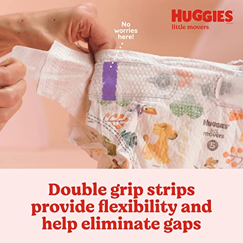 Huggies Little Movers Baby Diapers, Size 4 (22-37 lbs), 22 Ct