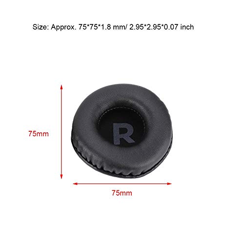 Universal Headphone Earpads, 75mm Foam Headset Cover Cushion Ear Pads Replacement Part