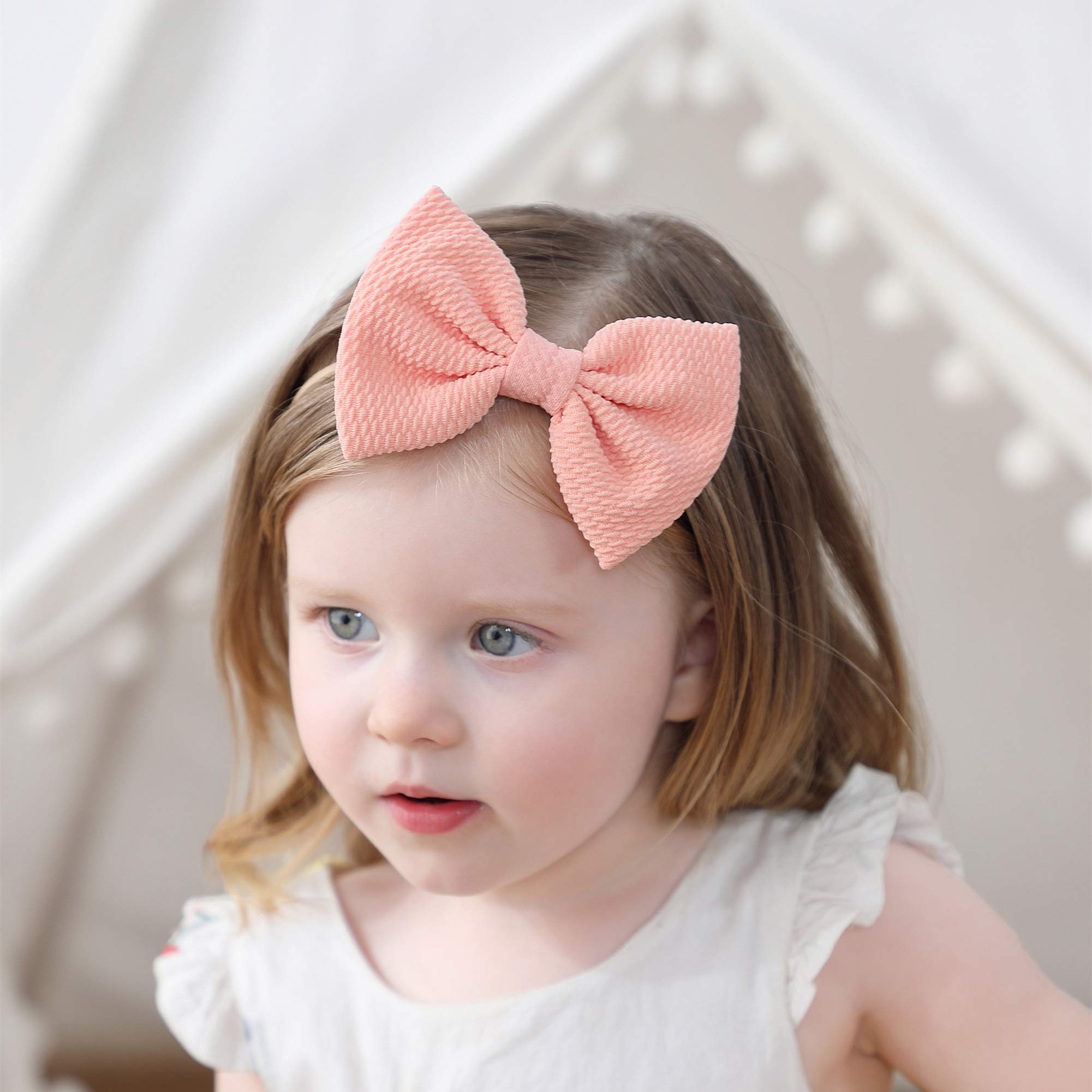 Toptim Baby Girl's Headbands and Bows for Newborn Infant Toddler Photographic Accessories (4.1β Bows)