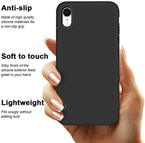 Case for Doogee S98 (6.30") with [2 X Tempered Glass Screen Protector], HHUAN Black Soft Silicone Anti-Scratch Shell TPU Bumper Phone Cover for Doogee S98 - Reflection