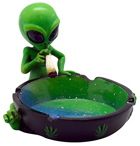 Fantasy Gifts, Ornament, Alien Smoking Ashtray, Home Décor, Multicolor, 4 inches