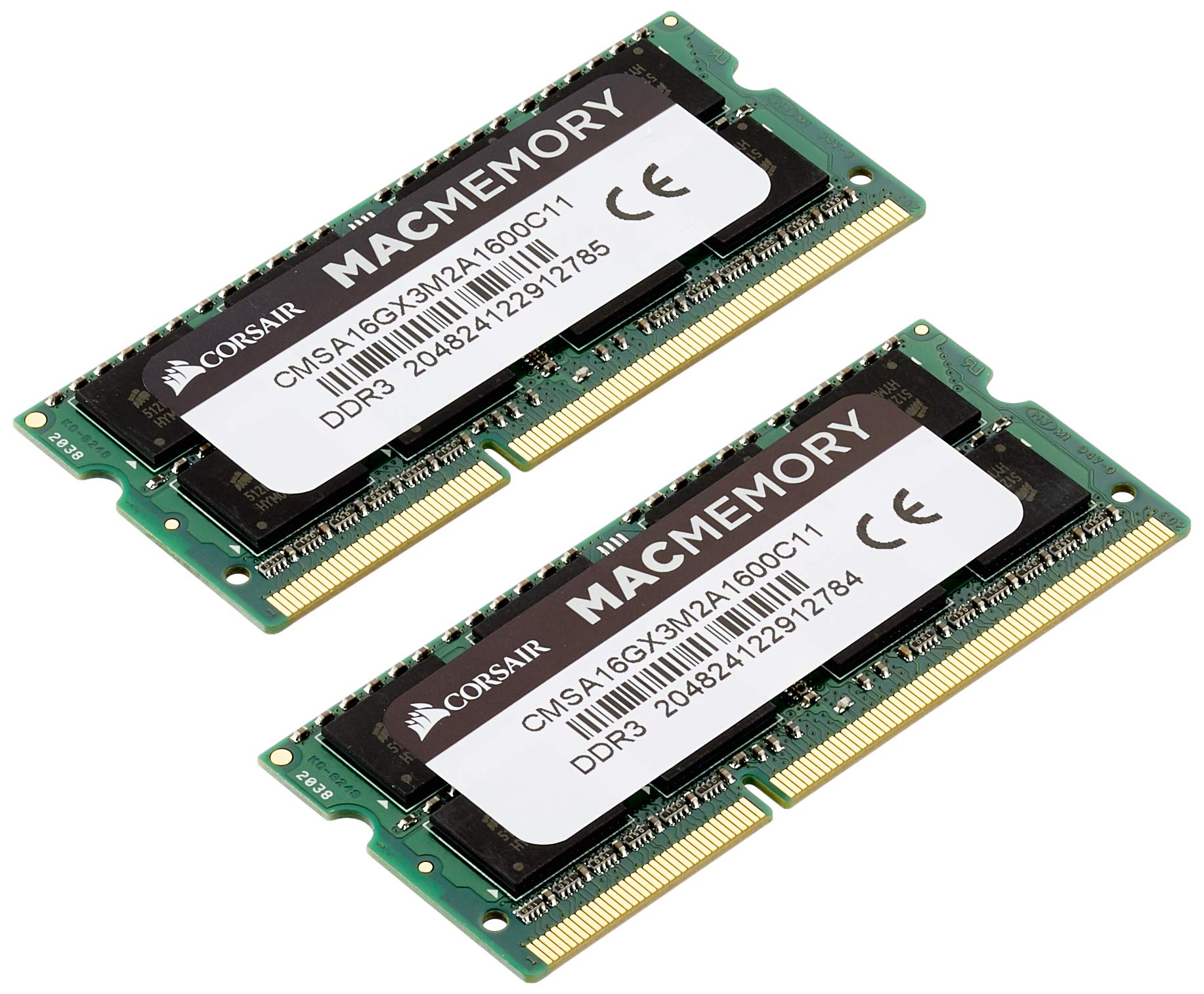 Corsair CMSA16GX3M2A1600C11 Apple Certified 16 GB (2x8 GB) DDR3 1600MHz (PC3 12800) Laptop Memory 1.35V