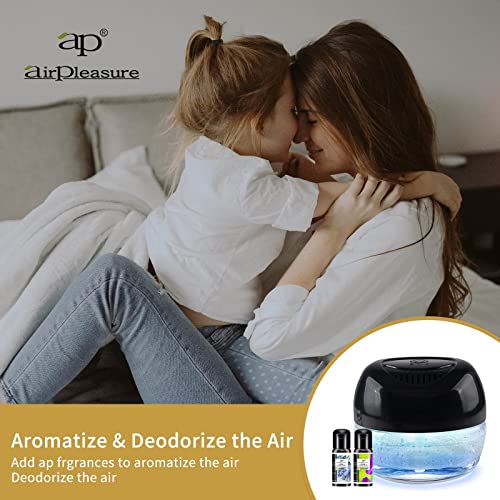 ap airpleasure 2-Pack Water-Based Purifier Air Washer, Air Revitalizer & Fresh Aire Freshener, Air Fresher with 7 LED Color Changing Mood Light for Rooms