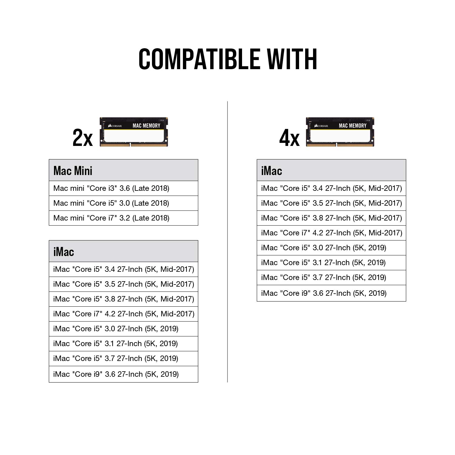 Corsair CMSA8GX3M2A1333C9 Apple Certified 8GB (2x4GB) DDR3 1333 MHz (PC3 10666) Laptop Memory 1.5V
