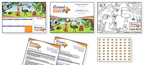 Conni Kids Reusable Bed Pad with Tuck-ins, Waterproof, Absorbent and Washable Protector Pad for Potty Training and Youth Incontinence, Aussie Animals Print, 39" x 39" (100 x 100 cm)