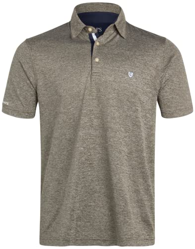Chaps Men's Golf Polo Shirt - Lightweight Performance Golf Polo -Dry Fit Short Sleeve Golf Shirt for Men (S-XXL), Size X-Large, Deep Lichen Green