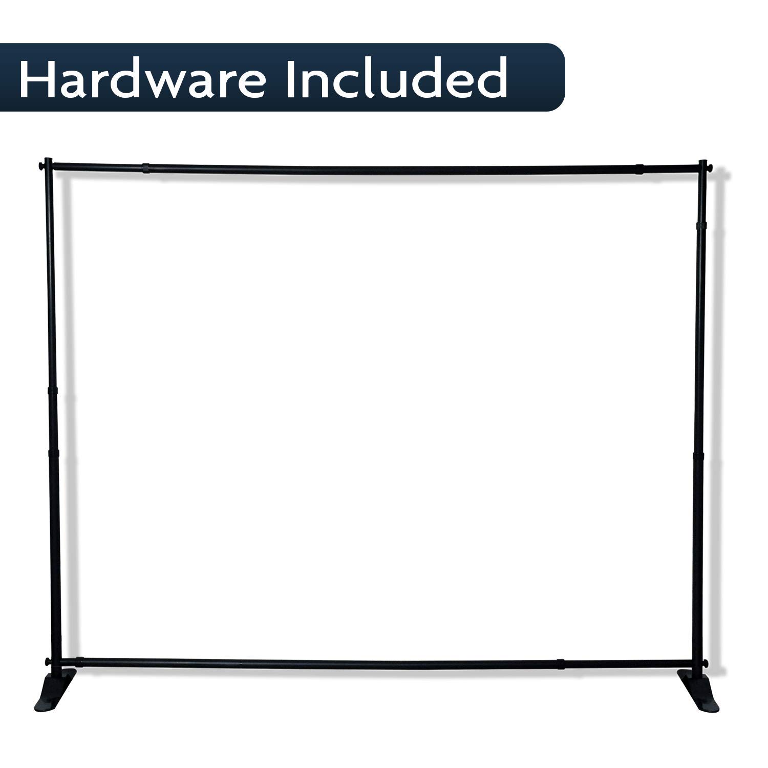 BannerBuzz Sneeze Guard, Adjustable Banner Stand, 580GSM Full Tarp PVC Clear Vinyl with Black Coated Aluminium, Vision Clarity Up to 90% (5' W x 5' H)