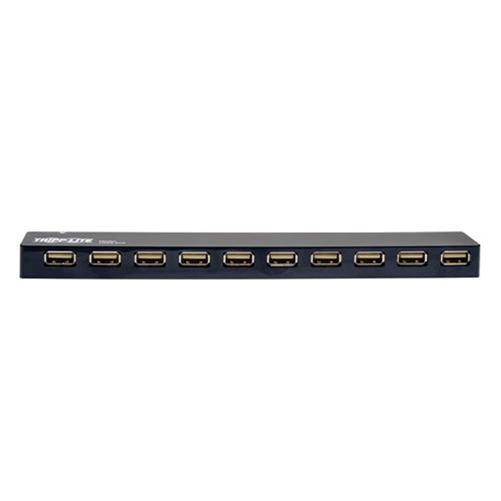 TRIPP LITE 10-Port USB2.0 Mobile Hi-Speed Hub Notebook Laptop (U223-010),Black