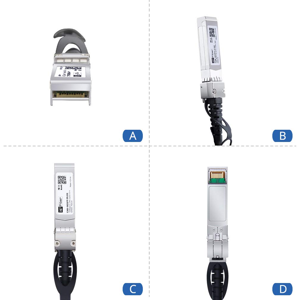 SFP Cable, 10G SFP+ DAC, 1M(3.3-ft), 10GBASE-CU Passive Direct Attach Copper Twinax Cable for Intel XDACBL1M, Ubiquiti, Netgear, D-Link, QNAP, Mikrotik, Supermicro,Zyxel,Linksys, Open Switch Devices