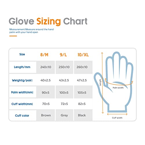 ANDANDA Work Gloves, Smart Touch, 3D Comfort Stretch Fit, Nitrile Coated Work Gloves with Grip, Seamless Knit Nylon Work Gloves Men Suitable for Warehousing, Logistics, Handling, Black(L), 1 Pair