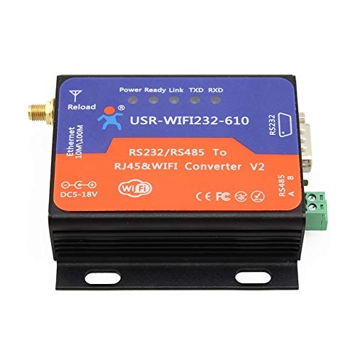 Serial RS232 RS485 to WiFi 802.11 b/g/n and Ethernet Converter(Upgrading Version of USR-WIFI232-610)