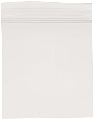 Beadaholique 100 Self Sealing, Zipline Brand Bags, Clear 2 mil. Thick Plastic - 2'' X 2'' (50mm x 50mm)