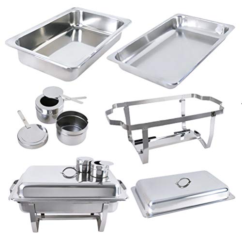 4 PACK CATERING STAINLESS STEEL DISH SETS 8 QT PARTY PACK