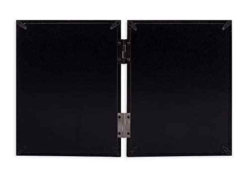 Cottage Garden Together Forever Hearts Midnight Black 5 x 7 Woodgrain Hinged Double Tabletop Photo Frame