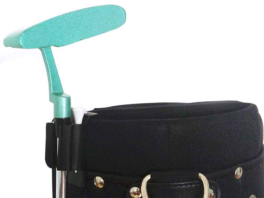 A99 2pcs Golf Bag Clip On Putter Clamp Holder Putting Organizer Club Ball Marker