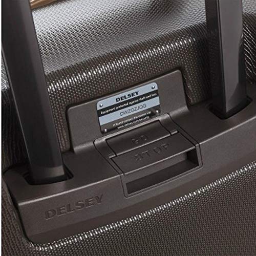 DELSEY Paris Chatelet Hard+ Hardside Luggage with Spinner Wheels, Chocolate Brown, Checked-Large 28 Inch, with Brake