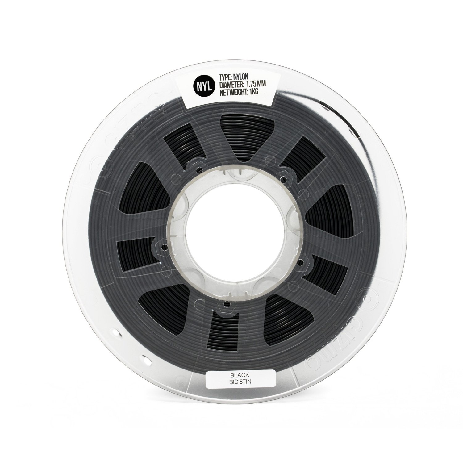 Gizmo Dorks 1.75mm Nylon Filament 1kg / 2.2lbs for 3D Printers, Natural Clear