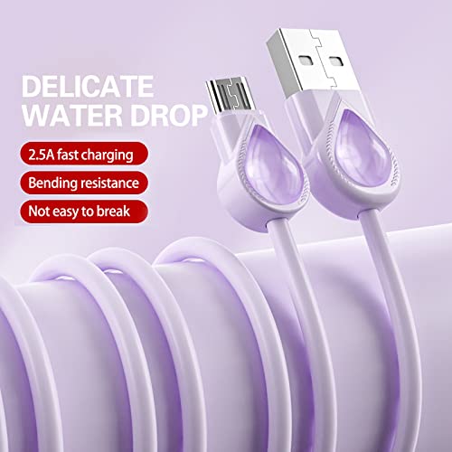 BGNTBUK Extension Cord 1m 3A Silicone Data Cable Mobile Phone Color Fast Charging Line Liquid Soft Plastic Flash Charging Cable Dc97-16782a