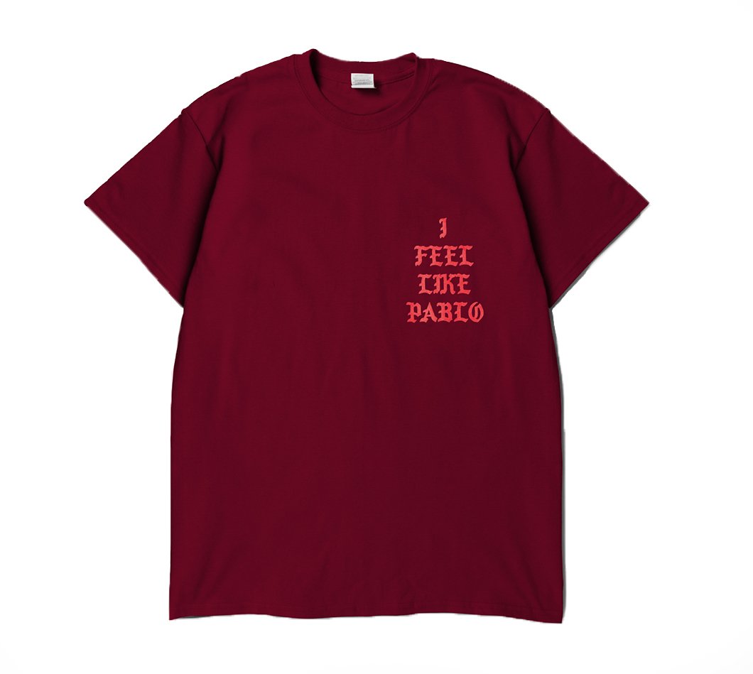 AA Apparel I Feel Like Pablo Short Sleeve Shirt Life of Pablo (XX-Large, Garnet)