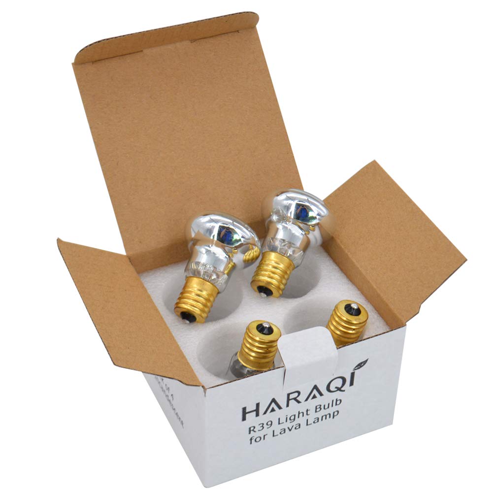 4 Pack Replacement Bulbs for Lava Lamps,Glitter Lamps,R39 E17 25 Watt Reflector Bulbs, Appliance Lamp Bulbs