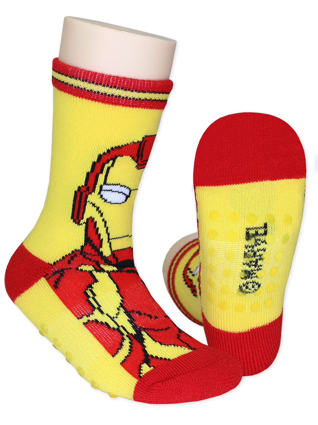 Super Hero Adventures Avengers Boys 6 pack Socks with Grippers (5-7 yrs, Multi)